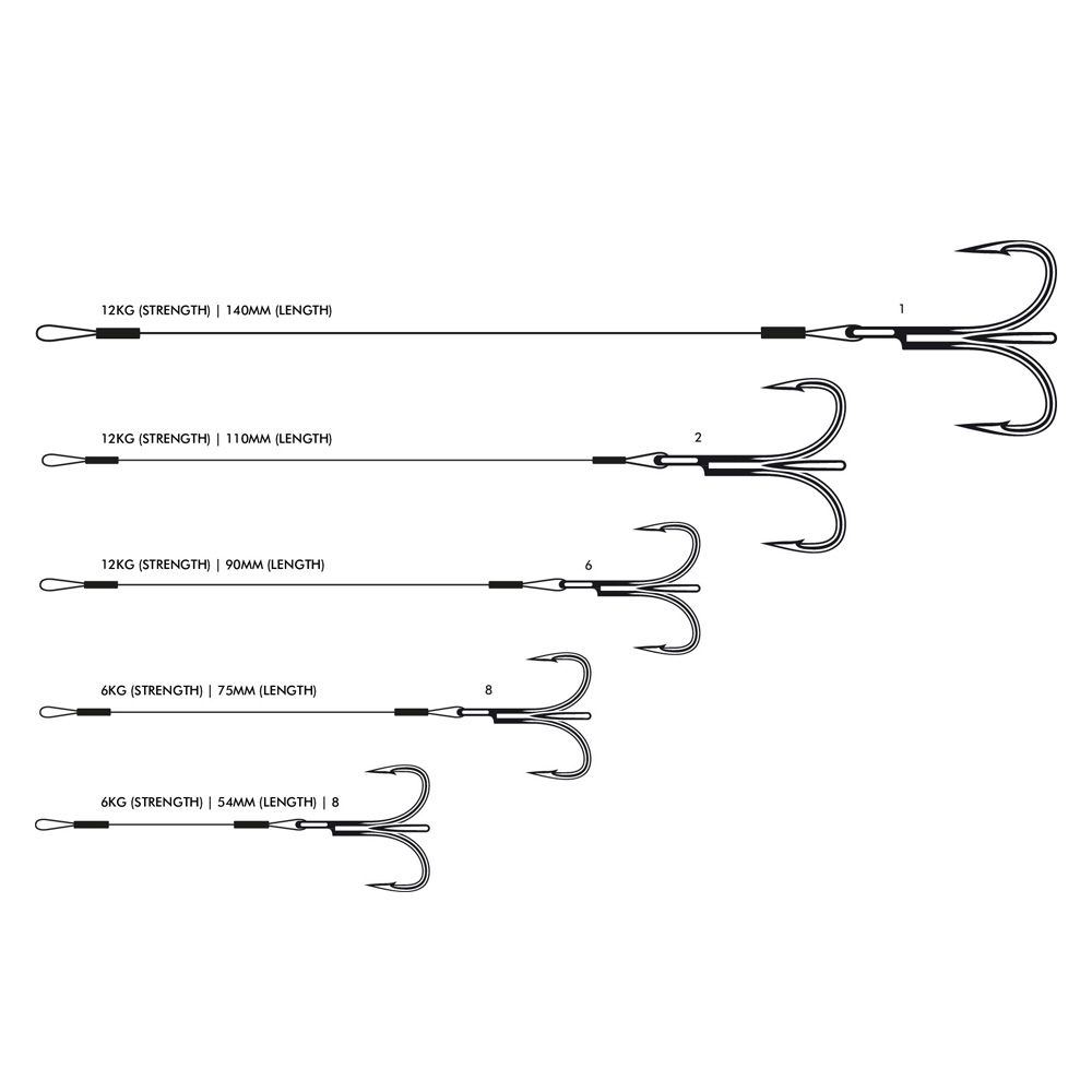 VMC Wire Stinger 2 110mm Stinger Rig | 2 | 110,00 mm | VMC-007-024-4